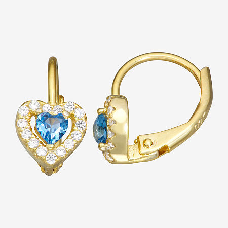 Click here for Girls 1/2 CT. Blue Cubic Zirconia 14K Gold Over Si... prices