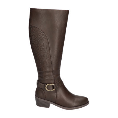 Easy Street Womens Luella Plus Wide Calf Stacked Heel Riding Boots ...