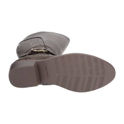 Easy Street Womens Luella Plus Wide Calf Stacked Heel Riding Boots ...