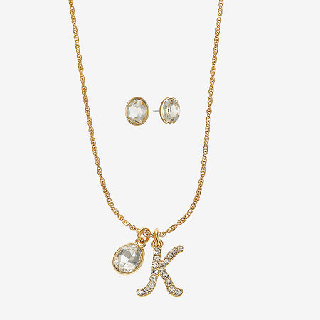Click here for Monet Jewelry Gold Tone Initial Charm Necklace & S... prices