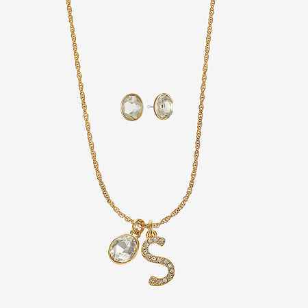 Click here for Monet Jewelry Gold Tone Initial Charm Necklace & S... prices