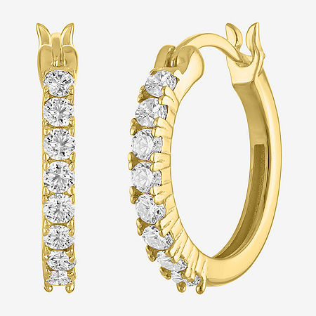 Click here for Gemstone 14K Gold Over Silver 16mm Hoop Earrings... prices