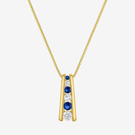 Click here for Lab-Created Gemstone 14K Gold Over Silver 18 Inch... prices