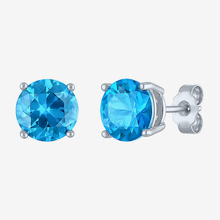 Click here for Gemstone Sterling Silver 7mm Stud Earrings  One Si... prices
