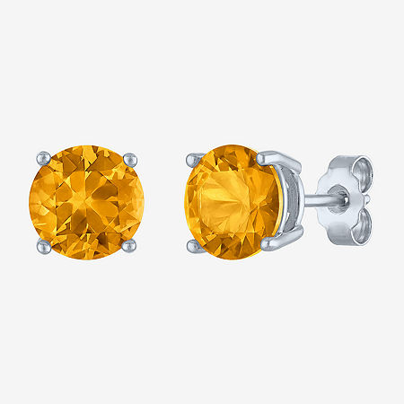 Click here for Lab Created Green Emerald Sterling Silver 7mm Stud... prices