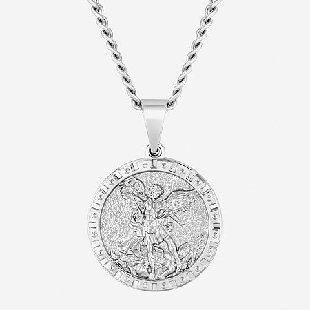 Click here for Mens Stainless Steel Round 24 Inch Pendant Necklac... prices