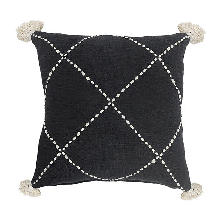 Click here for Lr Home Square Throw Pillow  One Size  Black prices