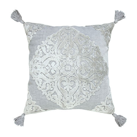 Click here for Lr Home Square Throw Pillow  One Size  Silver prices