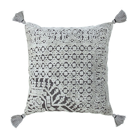 Click here for Lr Home Square Throw Pillow  One Size  Silver prices