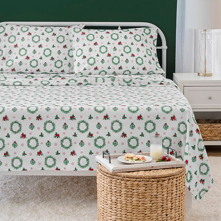 Click here for Martha Stewart Holiday Flannel Sheet Set  One Size... prices