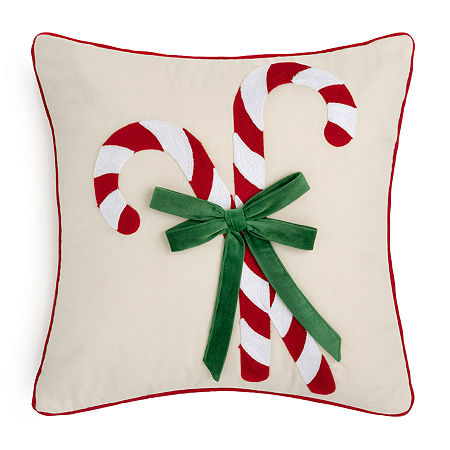 Click here for Martha Stewart Candy Cane Square Throw Pillow  One... prices
