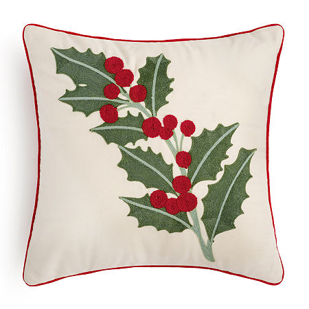 Click here for Martha Stewart Holiday Holly Square Throw Pillow... prices