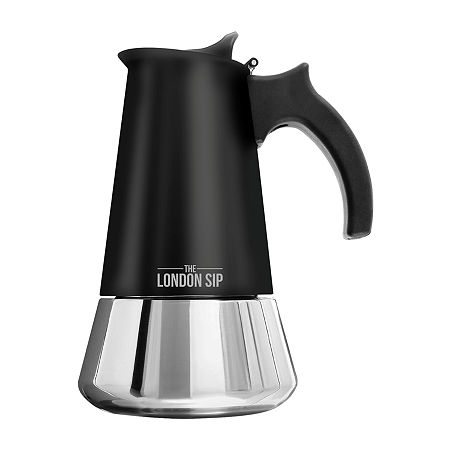 London Sip Stainless Steel Coffee Maker 3-cup - Black