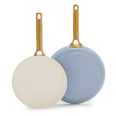 GreenPan Reserve Pro Ceramic Nonstick Frypan set  10 and 12 - Selvedge Blue