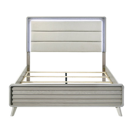 Click here for Sander Upholstered Rectangular Bed  One Size  Gray prices