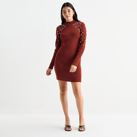 Click here for by&by Womens Juniors Long Sleeve Sweater Dress  La... prices