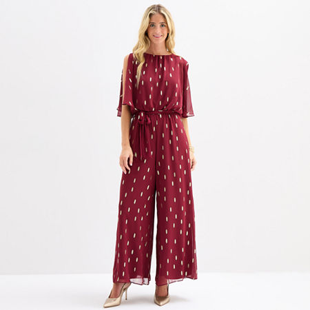 Click here for MSK Womens Crew Neck Short Split Sleeve Jumpsuit... prices