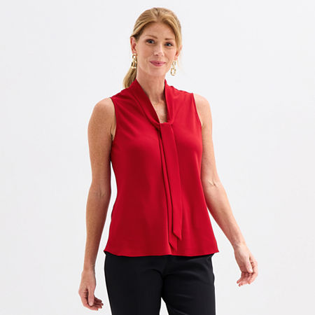 Click here for Black Label by Evan-Picone Womens Split Tie Neck S... prices