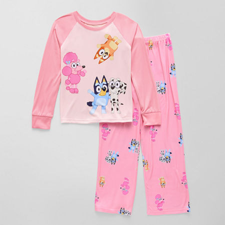 Click here for Little & Big Kid Girls Bluey Crew Neck Long Sleeve... prices