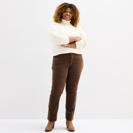 Click here for St. Johns Bay Womens Mid Rise Wide Leg Corduroy Pa... prices