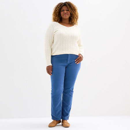 Click here for St. Johns Bay Womens Plus High Rise Wide Leg Cordu... prices