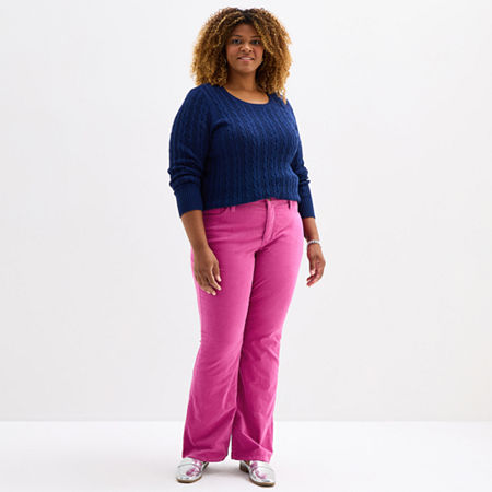Click here for St. Johns Bay Womens Plus Mid Rise Bootcut Corduro... prices