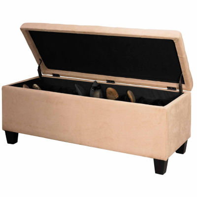 Presley Upholstered Shoe Storage Ottoman-JCPenney