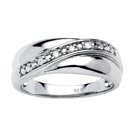 Click here for Mens 2.5MM 1/10 CT. T.W. Natural White Diamond Pla... prices