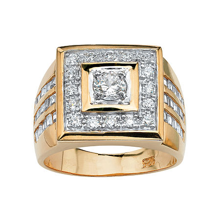 Click here for Mens 2 1/5 CT. T.W. Cubic Zirconia 14K Gold Over S... prices