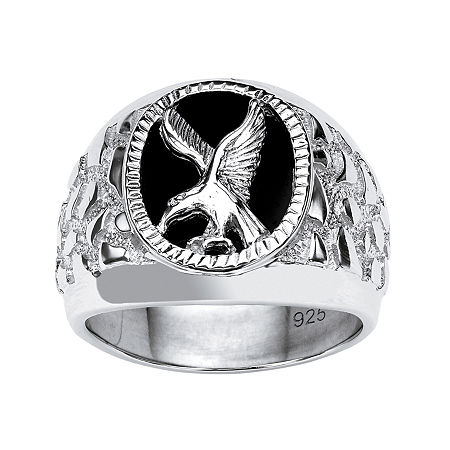 Click here for Eagle Mens Genuine Black Onyx Sterling Silver Fash... prices