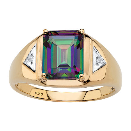 Click here for Mens 3 1/4 CT. T.W. Genuine Mystic Fire Topaz 18K... prices