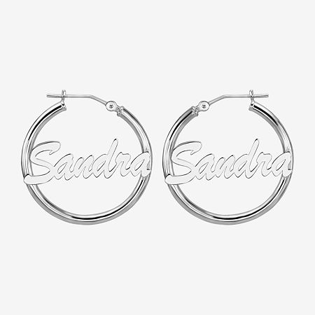 Click here for Womens Sterling Silver 25mm Hoop Earrings  One Siz... prices