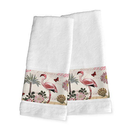 Click here for Laural Home Botanical Flamingo 2-pc. Hand Towel  O... prices