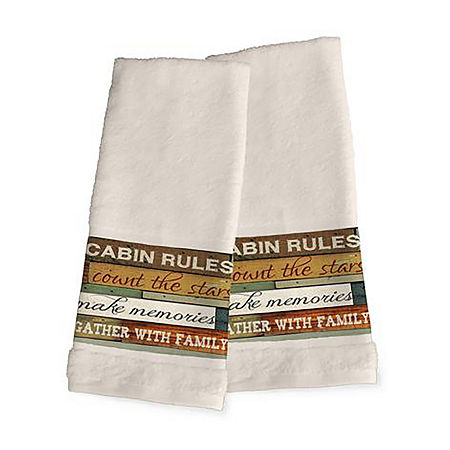 Click here for Laural Home Cabin Rules 2-pc. Hand Towel  One Size... prices