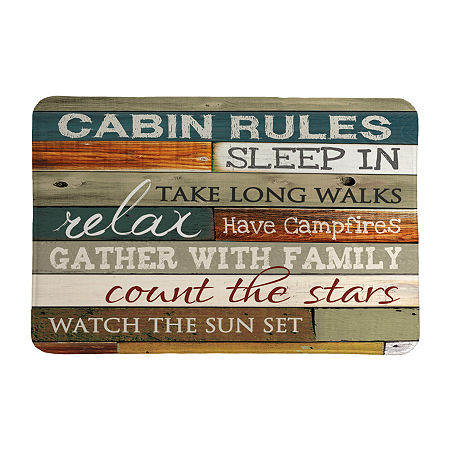 Click here for Laural Home Cabin Rules Memory Foam Bath Rug  One... prices