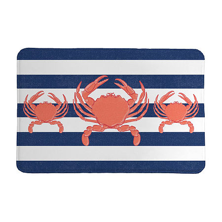 Click here for Laural Home Crab Stripe Memory Foam Bath Rug  One... prices