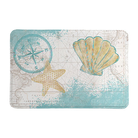 Click here for Laural Home Look To The Sea Memory Foam Bath Rug... prices