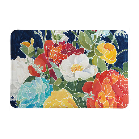 Click here for Laural Home Midnight Floral Memory Foam Bath Rug... prices