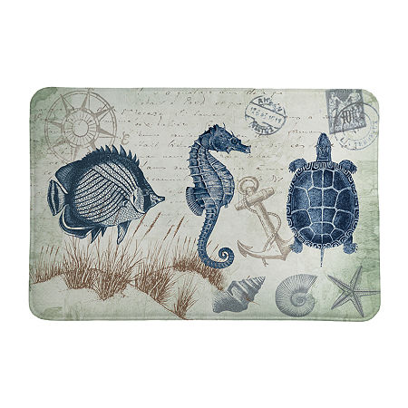 Click here for Laural Home Seaside Postcard Memory Foam Rug  20 x... prices