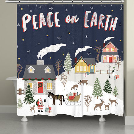 Click here for Laural Home Christmas Village Shower Curtain  One... prices