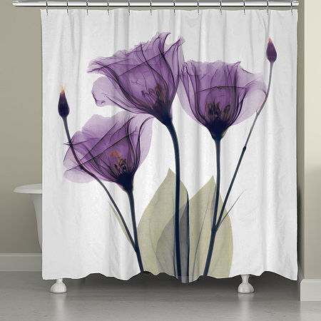 Laural Home Gentian Hope Shower Curtain  71 x 72 - Purple/gen