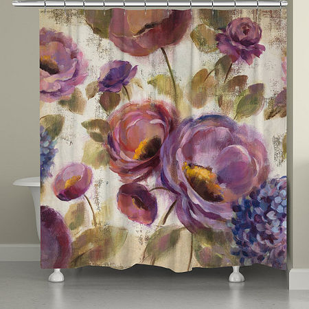 Click here for Laural Home Purple Floral Garden Shower Curtain  O... prices