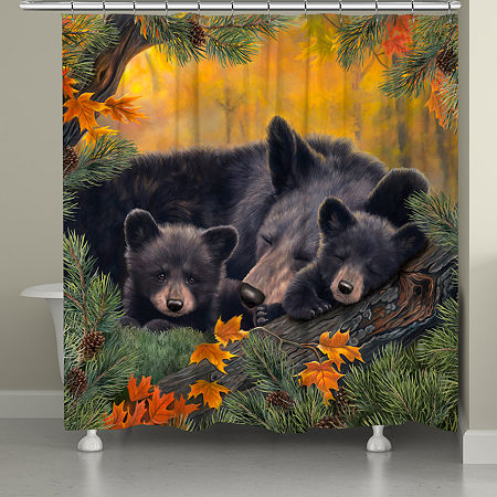 Click here for Laural Home Warm Cozy Bears Shower Curtain  One Si... prices