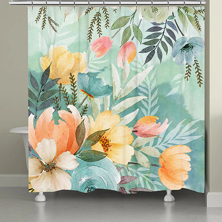 Click here for Laural Home Tranquil Botanicals Shower Curtain  On... prices