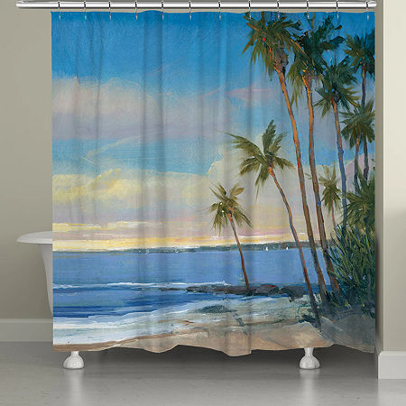 Click here for Laural Home Tropical Breeze Shower Curtain  One Si... prices