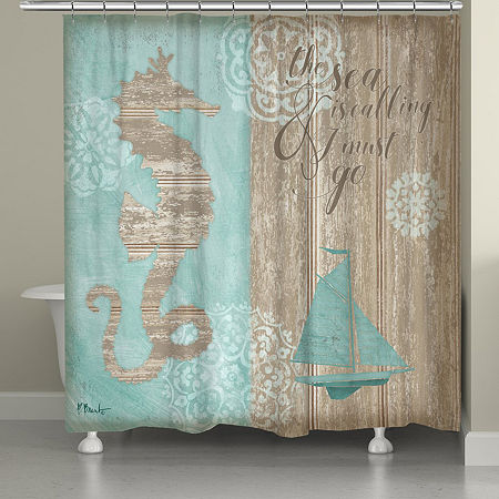 Click here for Laural Home Beach Boardwalk Shower Curtain  One Si... prices
