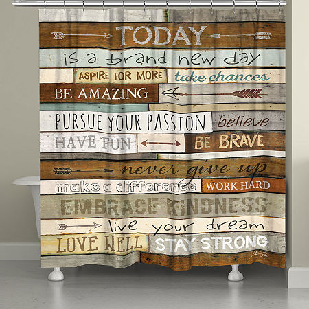 Click here for Laural Home Inspiring Mantra Shower Curtain  One S... prices