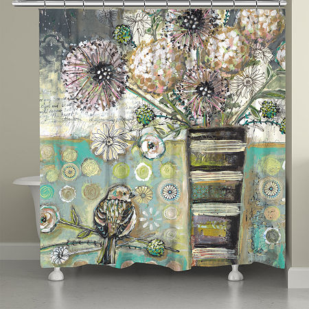 Click here for Laural Home Bird And Bouquet Shower Curtain  One S... prices