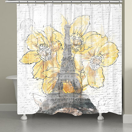 Click here for Laural Home Daffodil Blooms Shower Curtain  One Si... prices