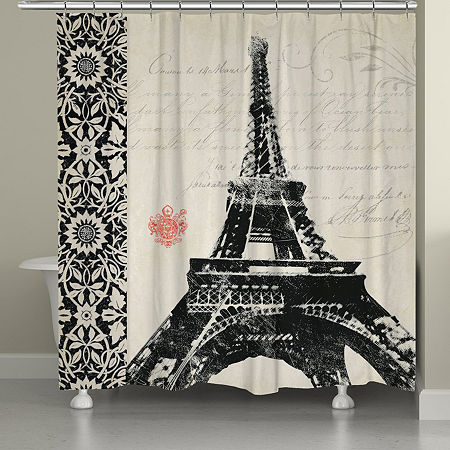 Click here for Laural Home Eiffel Tower Shower Curtain  One Size... prices
